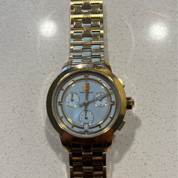 Tory Burch | Accessories | Hold Watch With Baby Blue Face | Poshmark